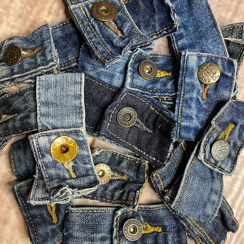 Denim Waist Band Button Closure - Etsy