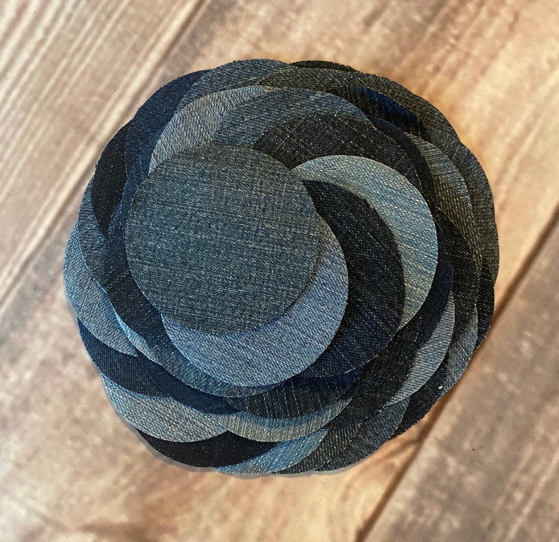 Denim Jean Fabric Circles 3 Inch Quilting Appliqué and - Etsy