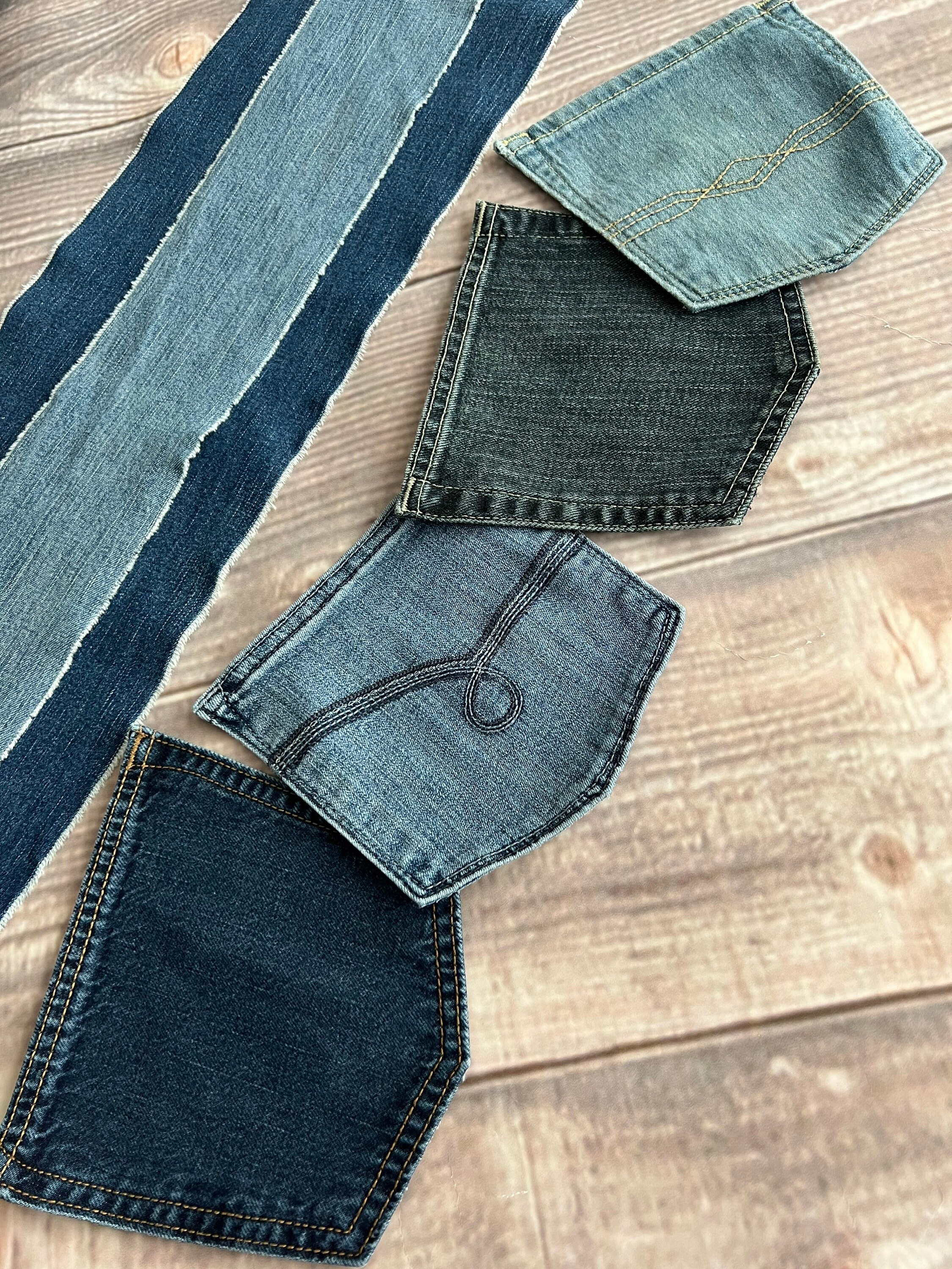 Denim Jean Pocket Menu Holders - Etsy