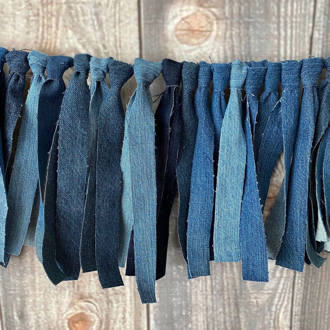 Denim Garland for Party Decoration Shabby Chic Wedding I Do | Etsy