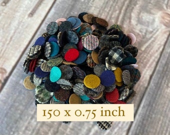Wool Circle Pennies Precut Upcycled Felted Wool and Wool Felt for ...
