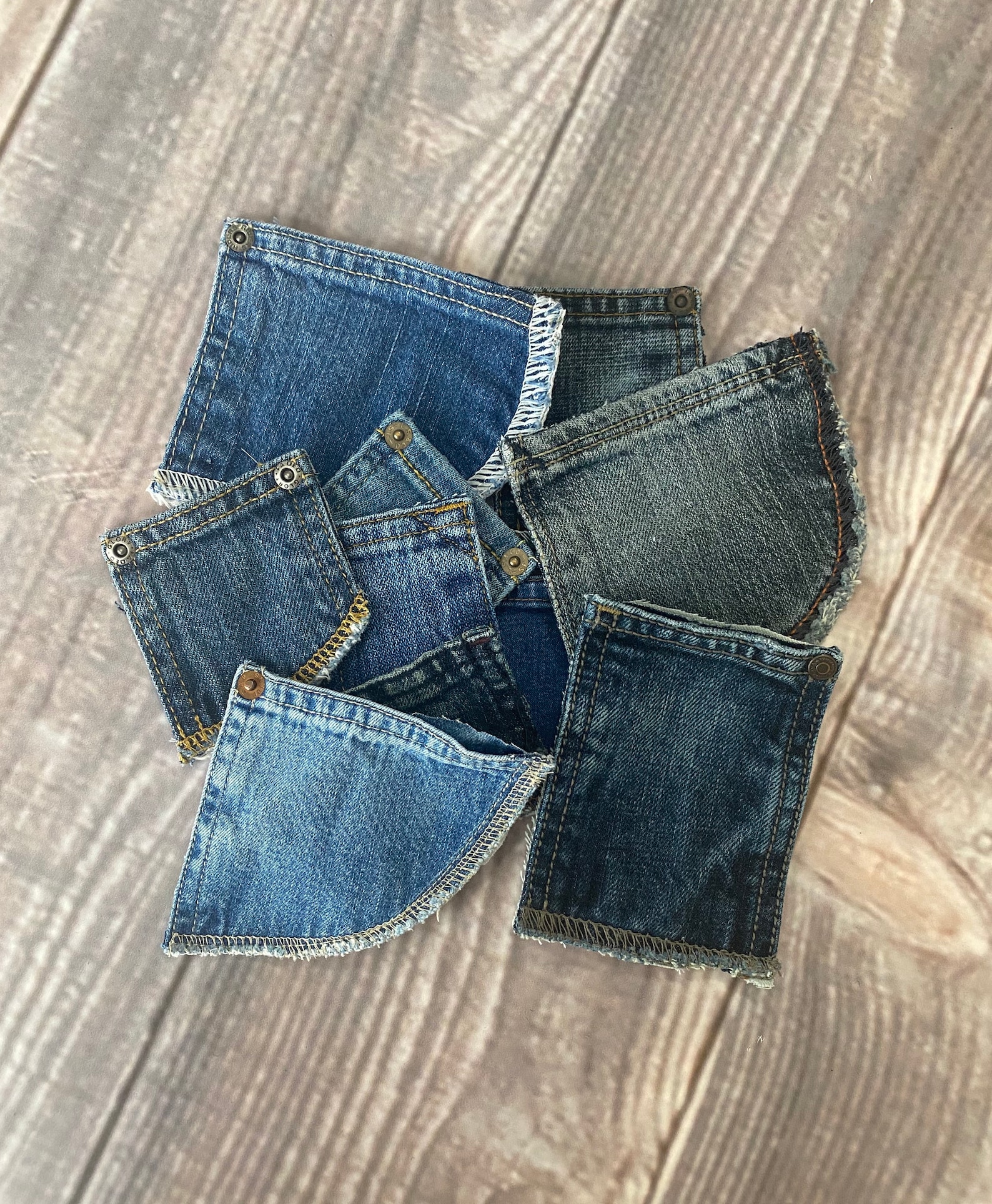 Denim Jean Coin Pockets 10 Pack - Etsy