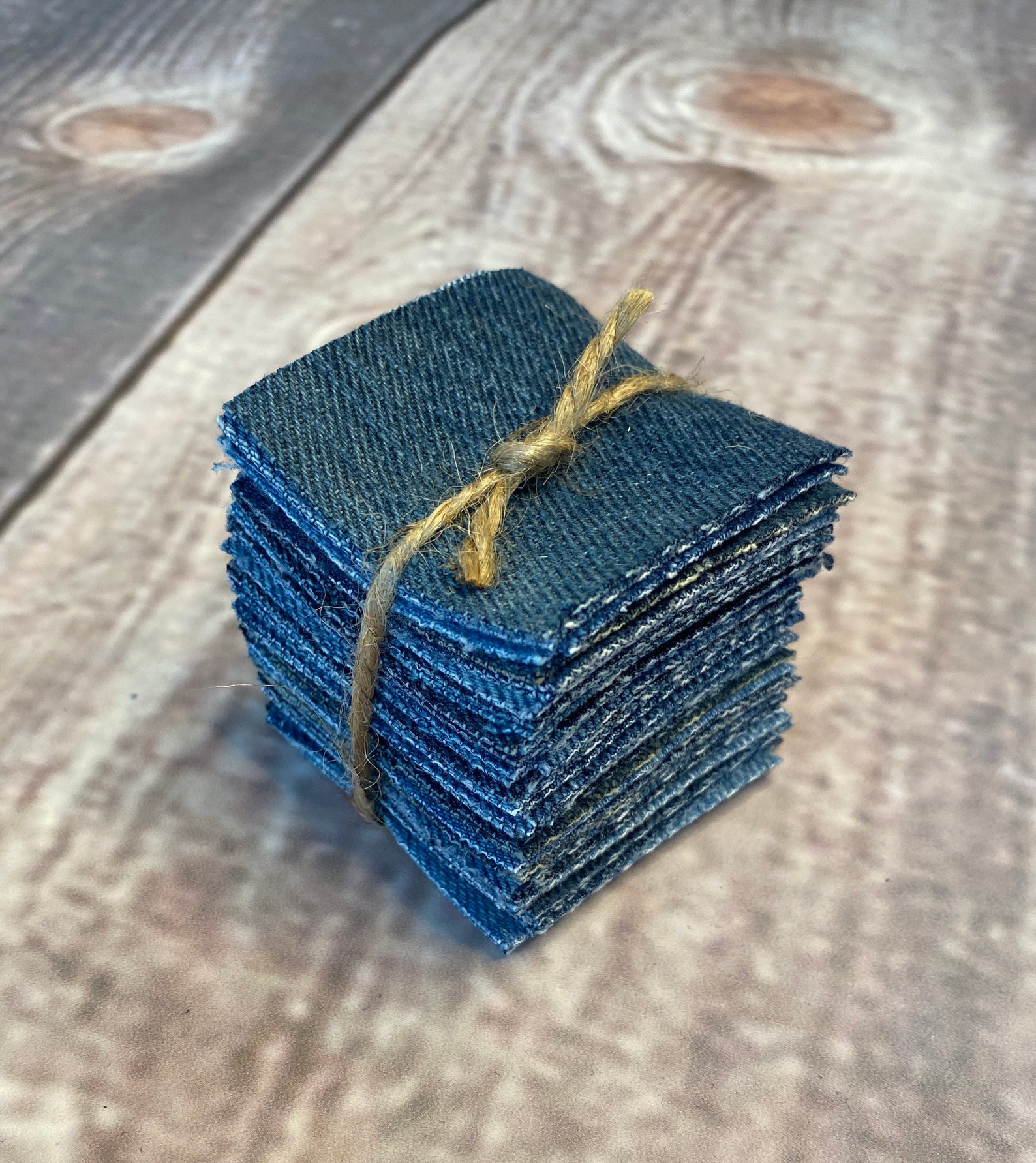 Denim Jean Fabric Squares Bundle 2 X2 Inches Appliqué - Etsy