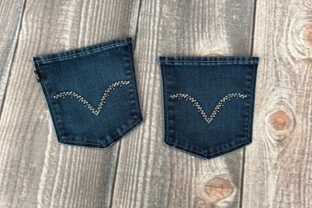 Embellished Denim Jean Levis Pocket Pair - Etsy