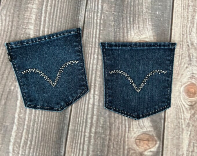 Embellished Denim Jean Levis Pocket Pair - Etsy