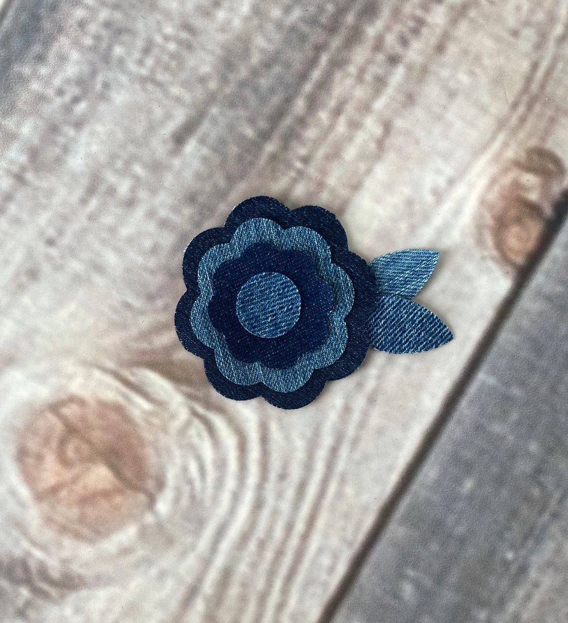 Medium Denim Jean Flowers Denim Appliqué Denim - Etsy