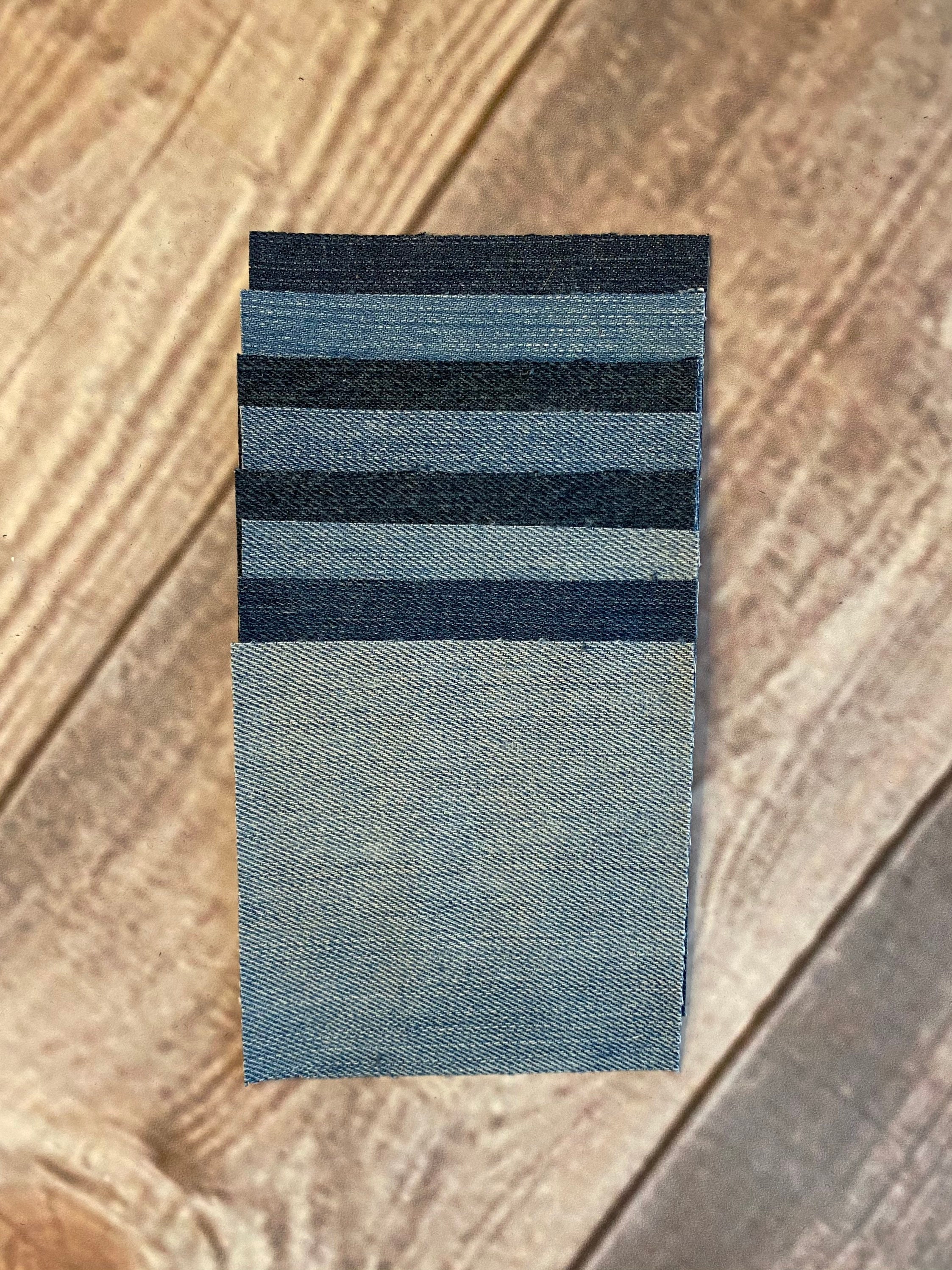 Denim Jean Fabric Squares Bundle 4 x 4 inches Appliqué | Etsy