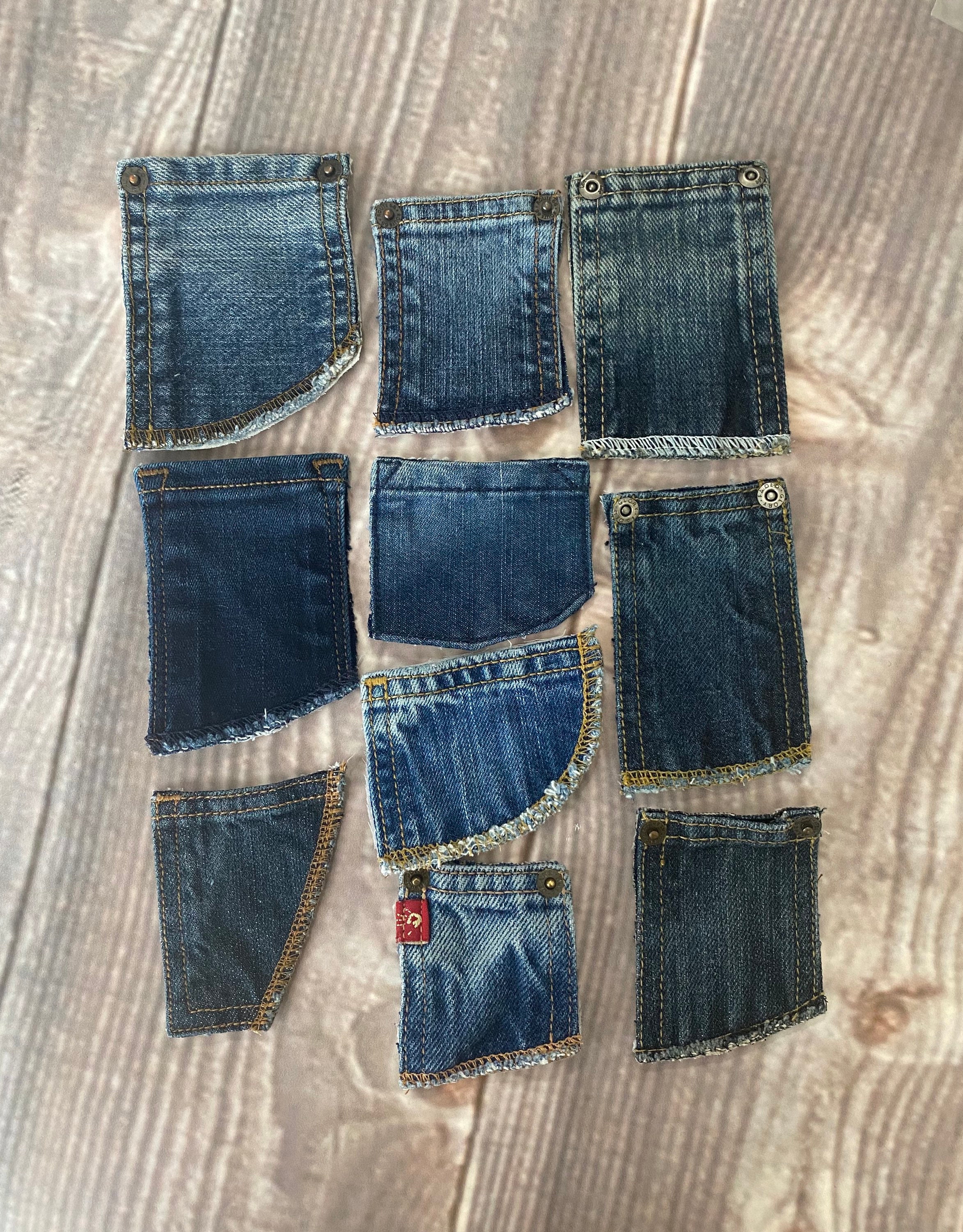 Denim Jean Coin Pockets 10 Pack | Etsy