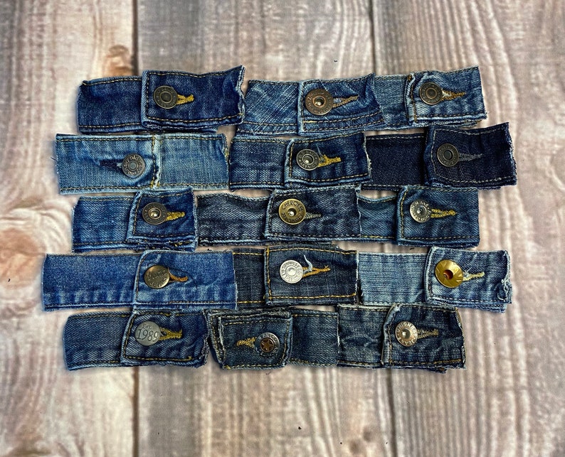 Denim Waist Band Button Closure - Etsy