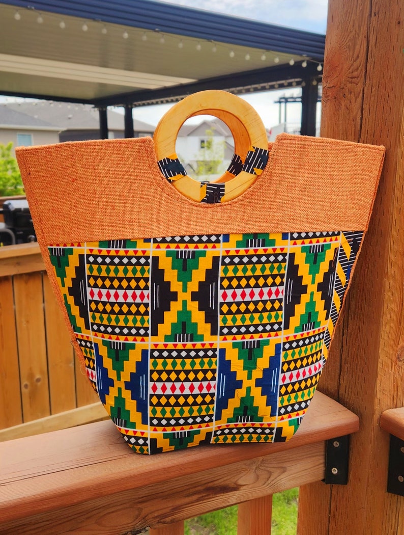 Handmade Kenyan Dashiki Tote Bag - Perfect for Work , Beach Wear or ...