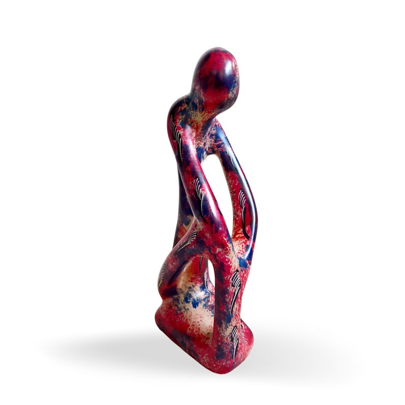 Modern Colorful Abstract Sculpture, Handcrafted Art African Statuette ...