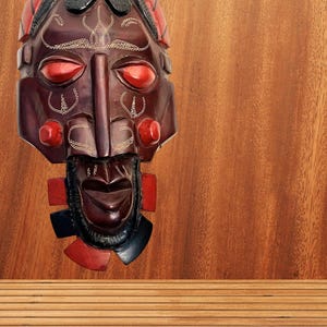 Large Hand Carved African Mask, Wall Mountable Wood Mask, African ...