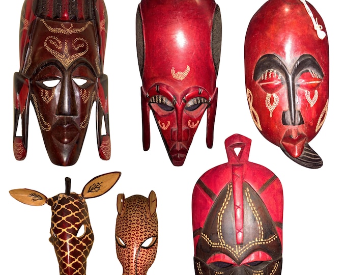 Large Hand Carved African Mask Wall Mountable Wood Mask | Etsy