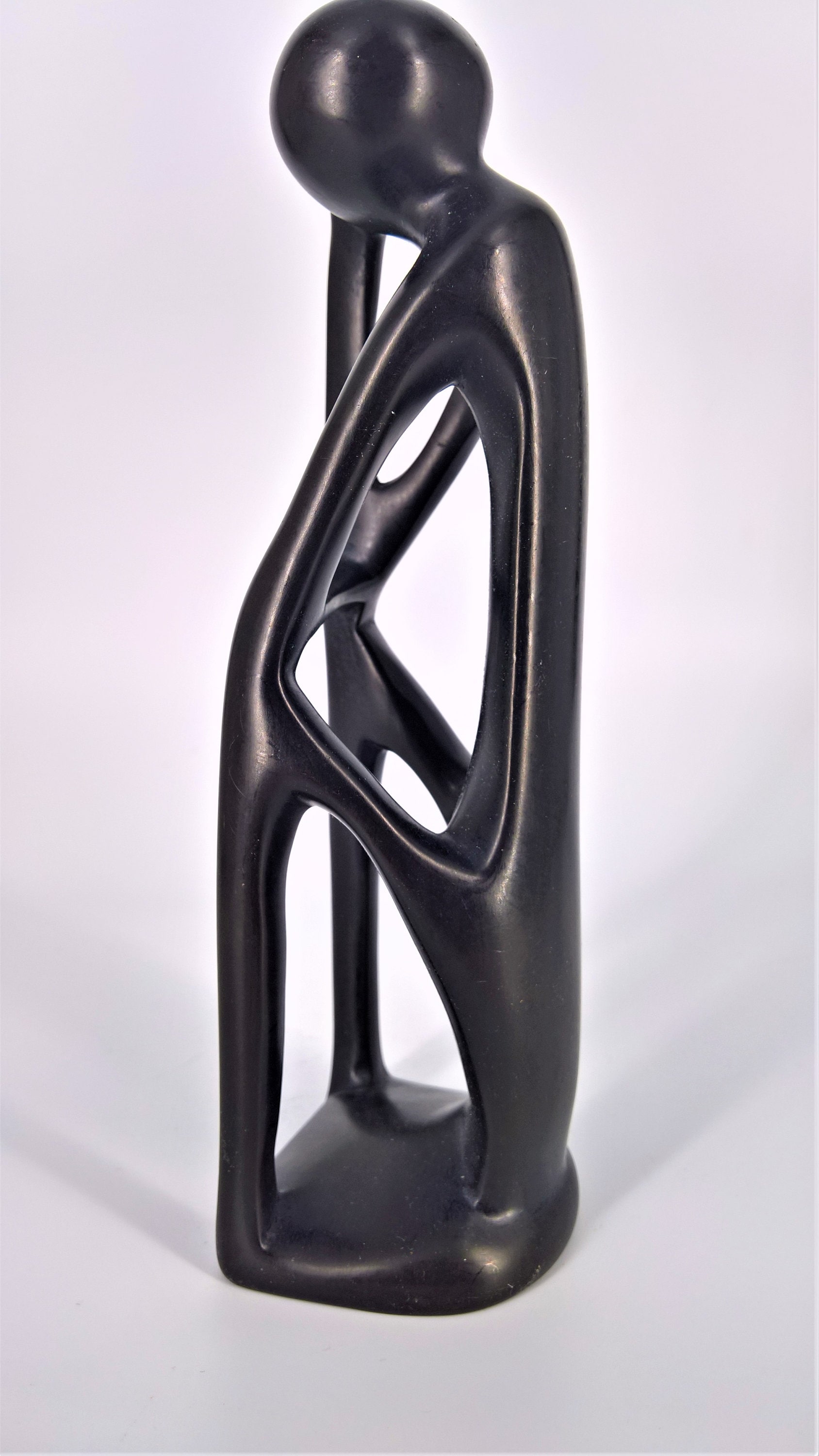 Modern Black Abstract Sculpture Handcrafted Art African Statuette ...