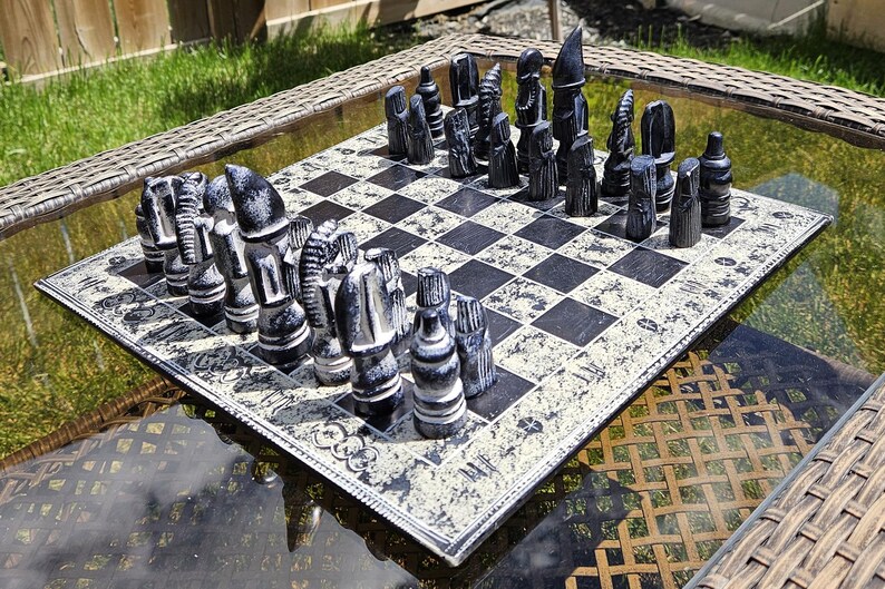 Kenyan Soapstone Checkerboard Set - Board and Complete Set of Pieces ...