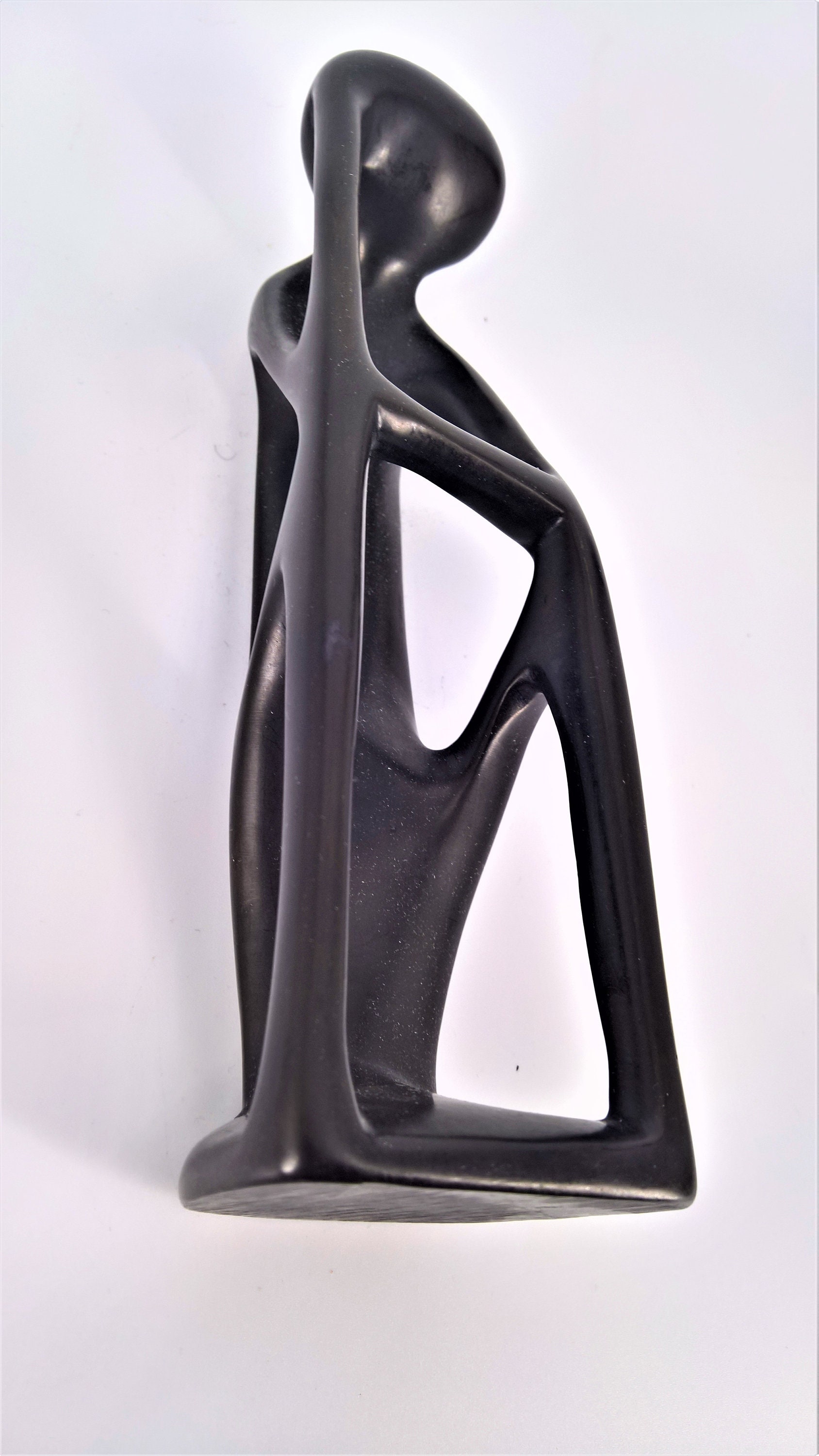 Modern Black Abstract Sculpture Handcrafted Art African Statuette ...