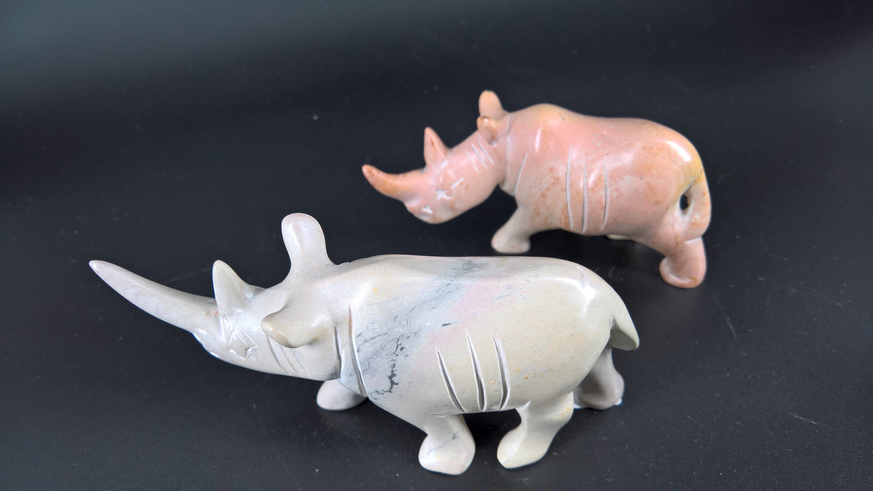 Sculpture Rhinoceros Figurine Rhino Carving Gemstone Rhinos Stone Love ...