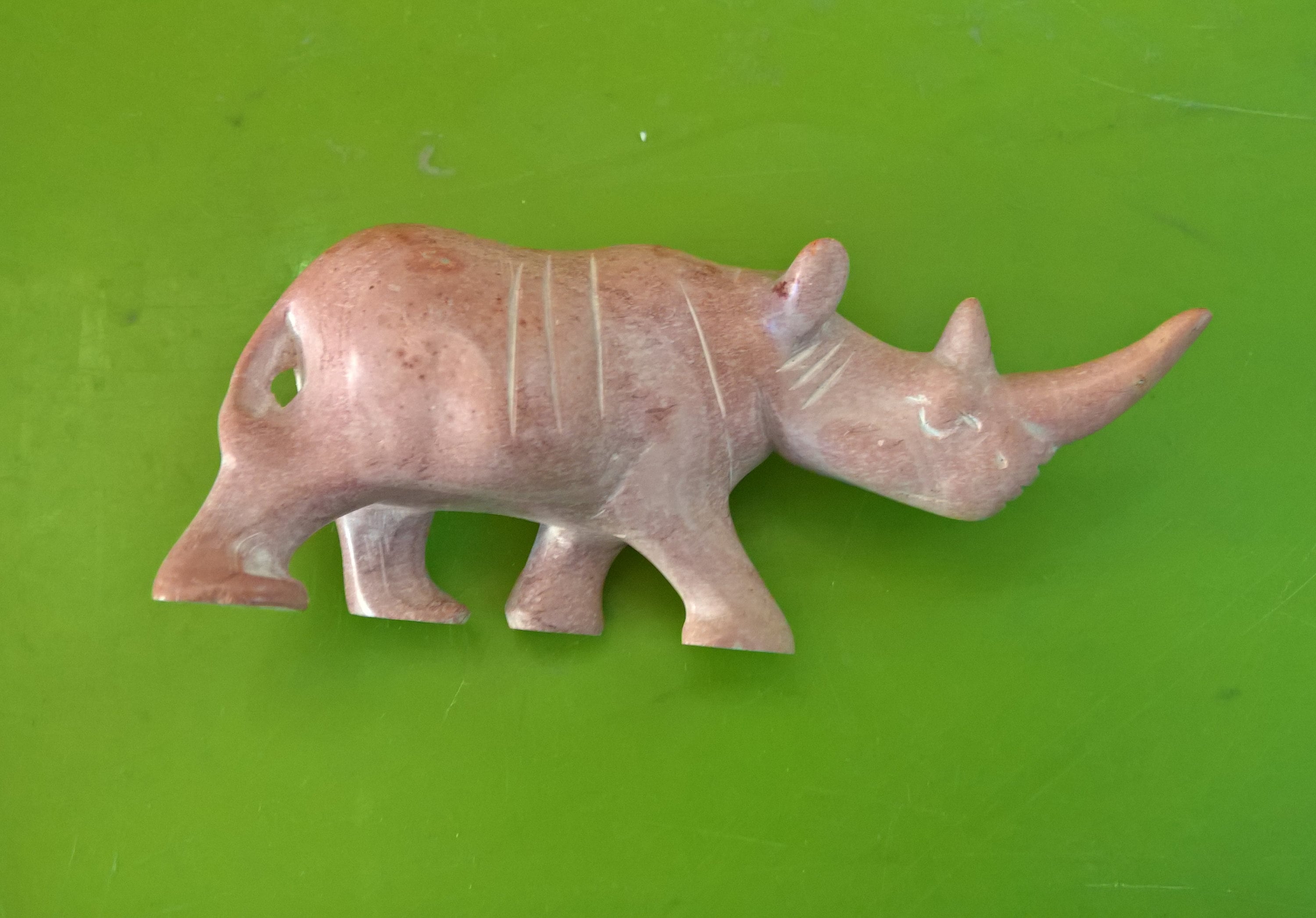 Stone carved Rhino Figurine Rhinoceros soapstone minimalist | Etsy