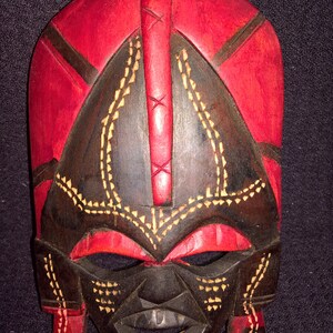 Large Hand Carved African Mask, Wall Mountable Wood Mask, African ...