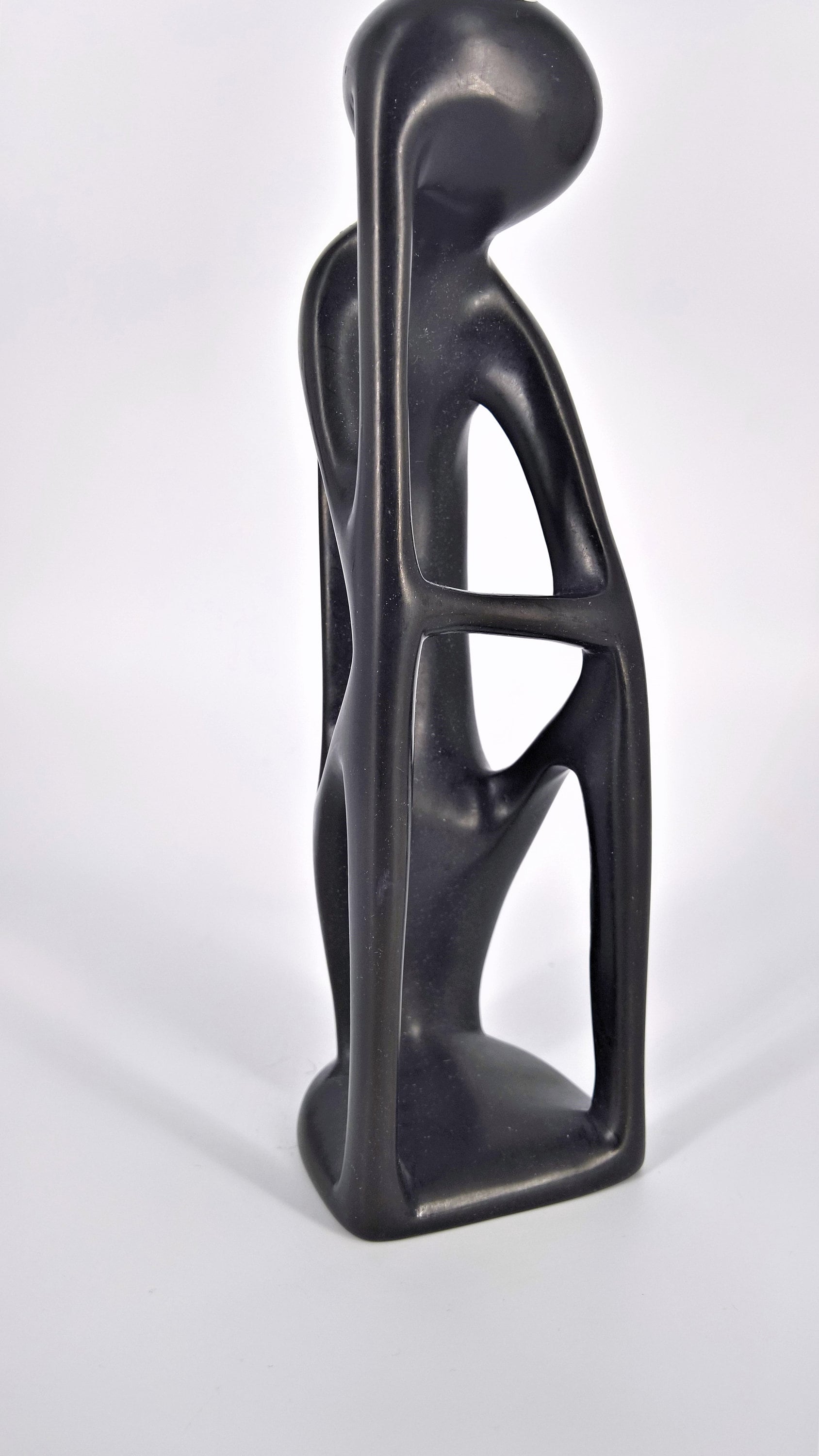Modern Black Abstract Sculpture Handcrafted Art African Statuette ...