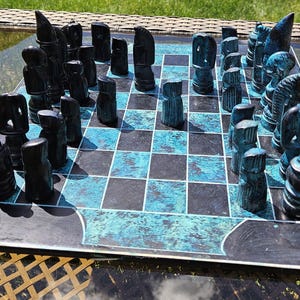 Kenyan Soapstone Checkerboard Set - Board and Complete Set of Pieces ...