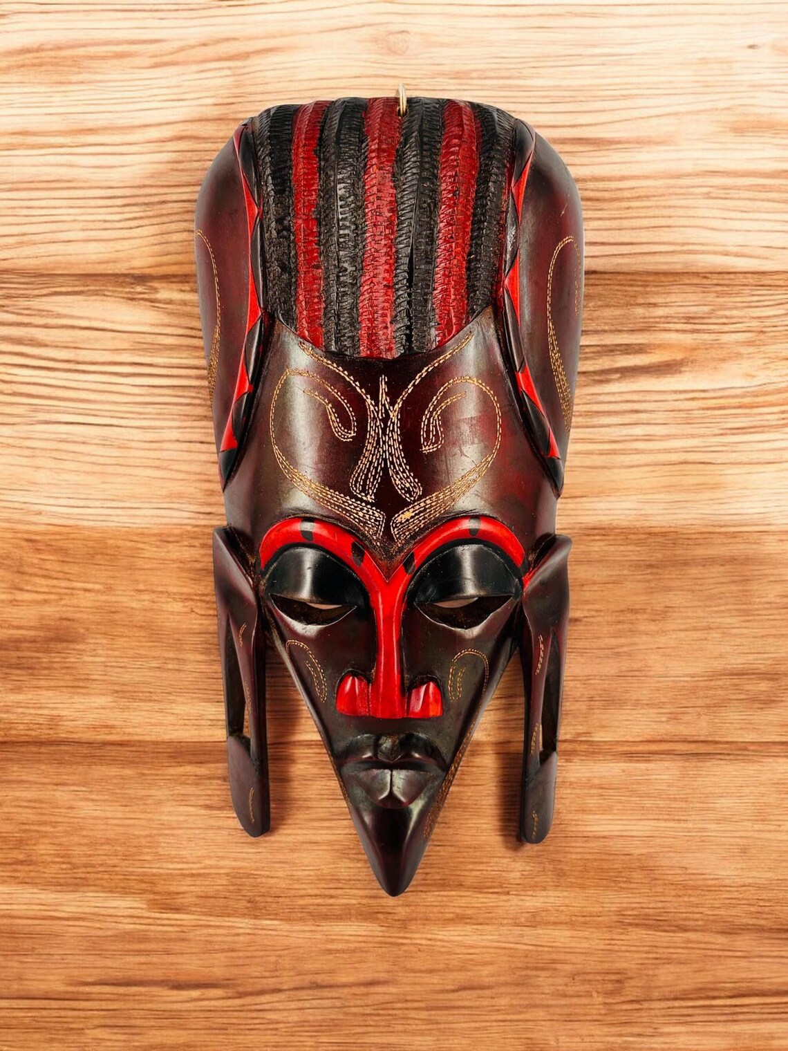 Large Hand Carved African Mask, Wall Mountable Wood Mask, African ...