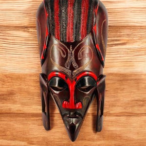 Large Hand Carved African Mask, Wall Mountable Wood Mask, African ...