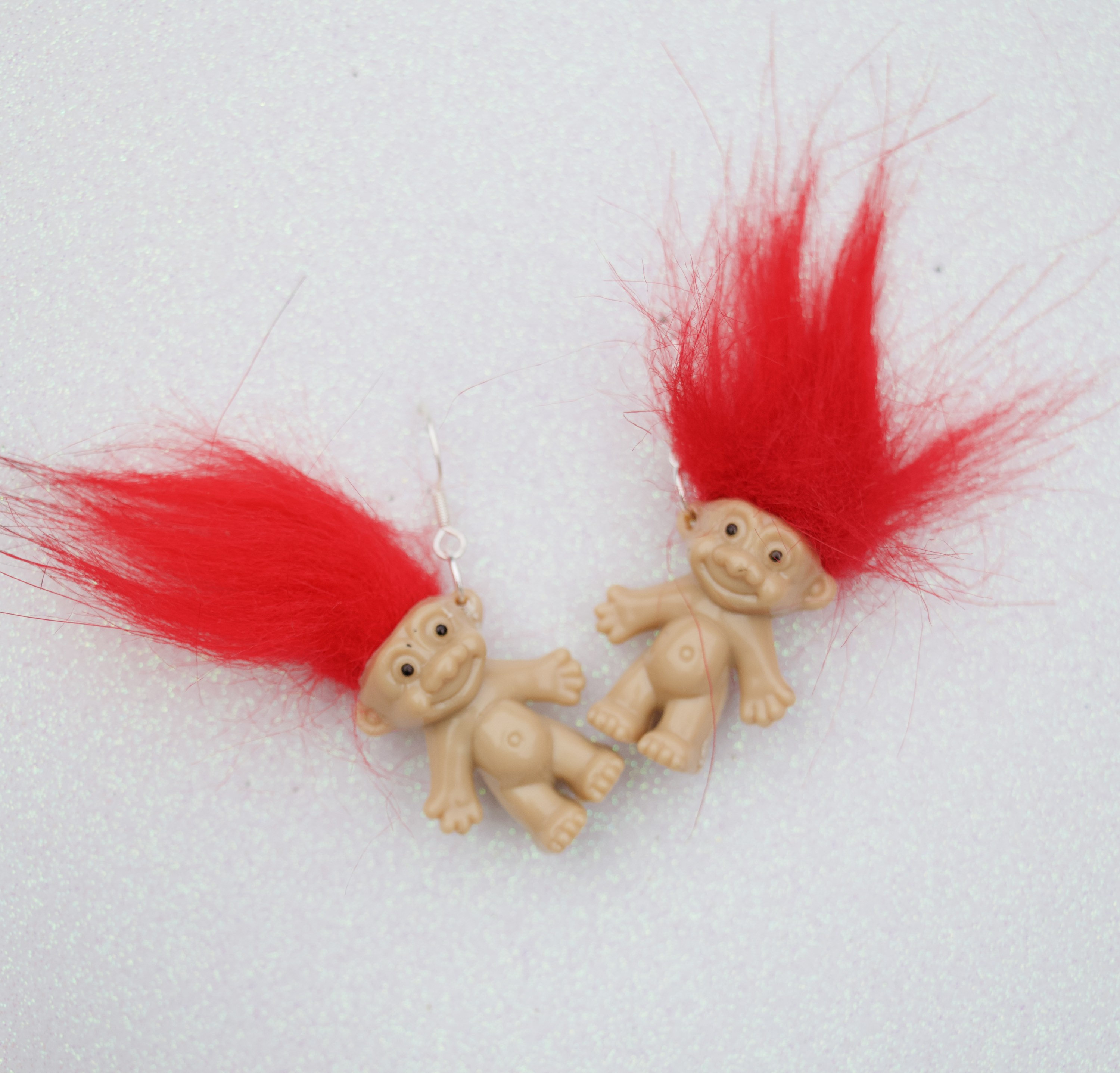 Rainbow miniature troll earrings doll furby vintage collection | Etsy