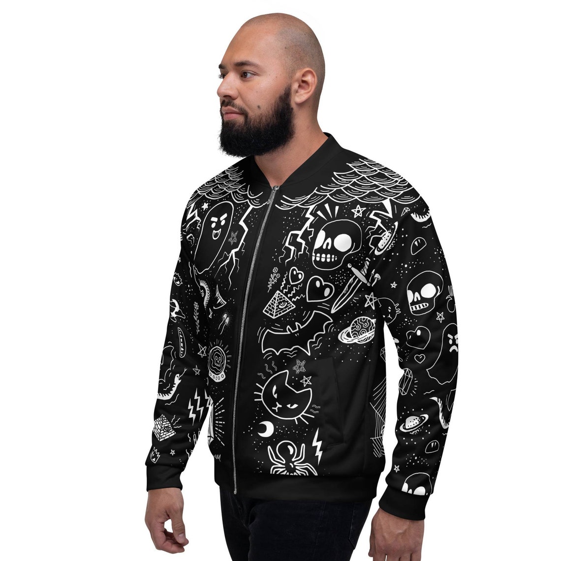 Mythical Jacket / Sid Spidersnake / Witchy Ghost Magic Arcane - Etsy