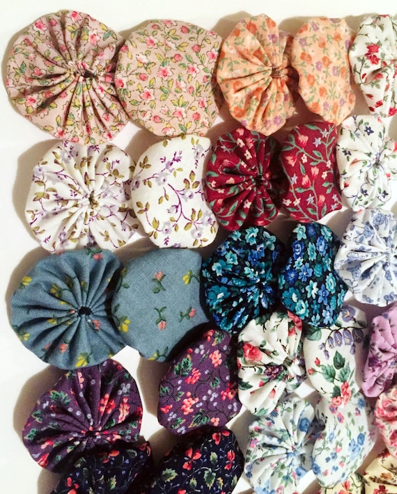 1.5 Fabric Yoyo Handmade Yo-yos Cotton Calico Multiple - Etsy