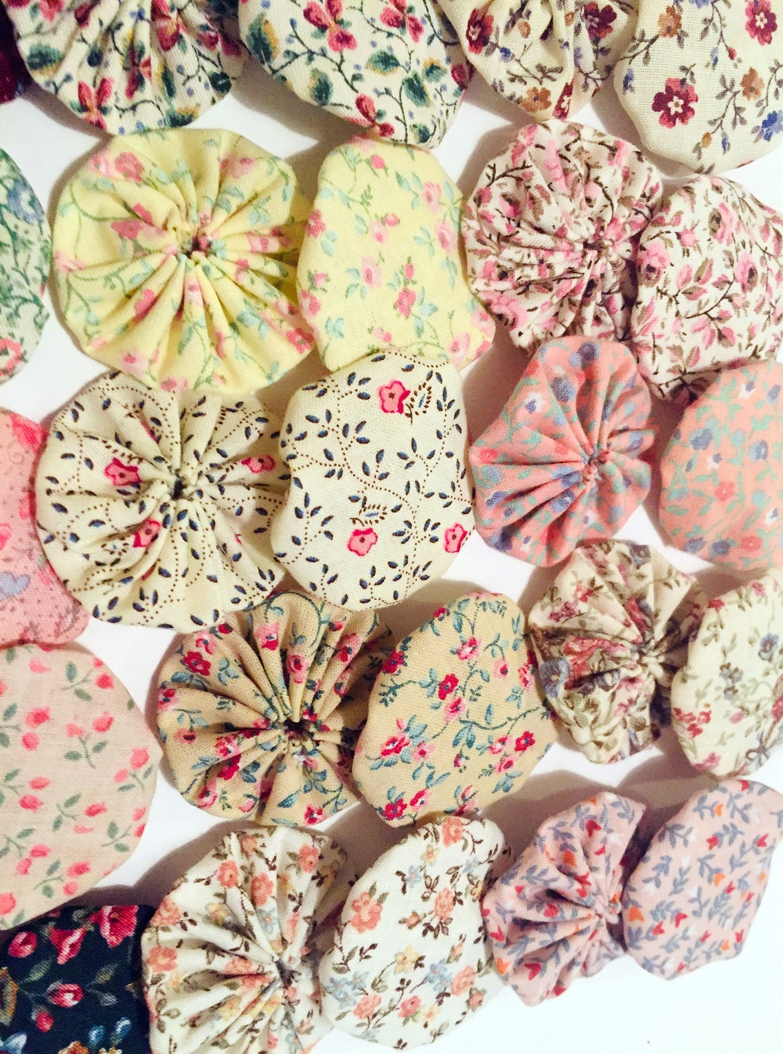 1.5 Fabric Yoyo Handmade Yo-yos Cotton Calico Multiple - Etsy