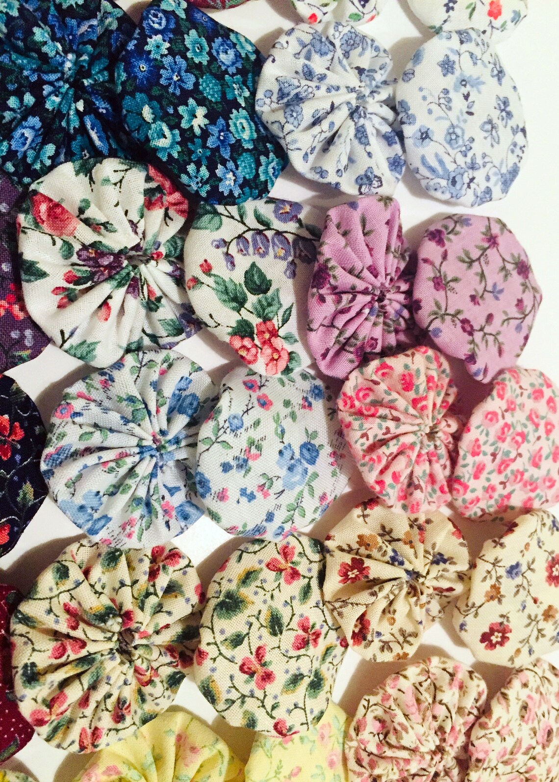 1.5 Fabric Yoyo Handmade Yo-yos Cotton Calico Multiple - Etsy