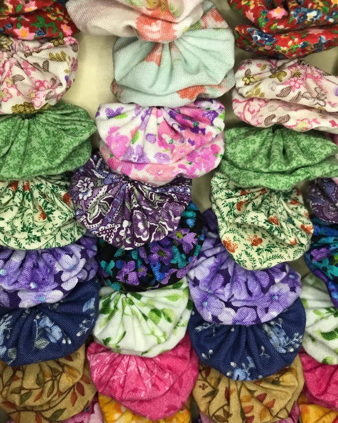 1.5 Fabric Yoyo Handmade Yo-yos Cotton Calico Multiple - Etsy