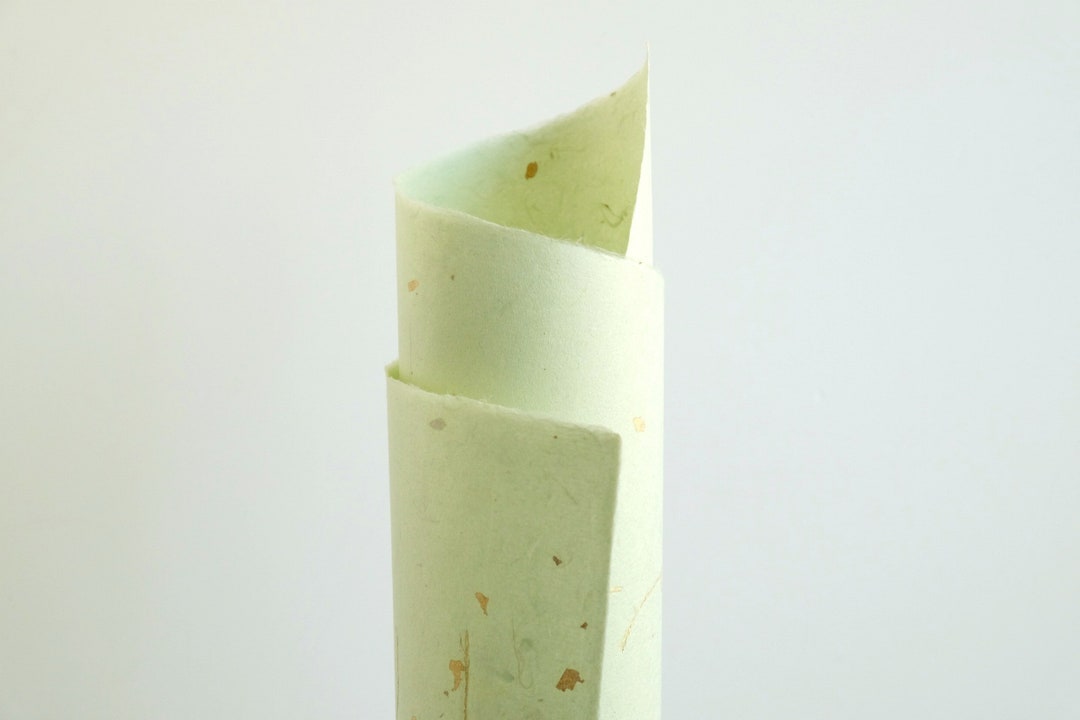 Japanese Paper Tango Washi Green Dye and Gold Threads - Etsy