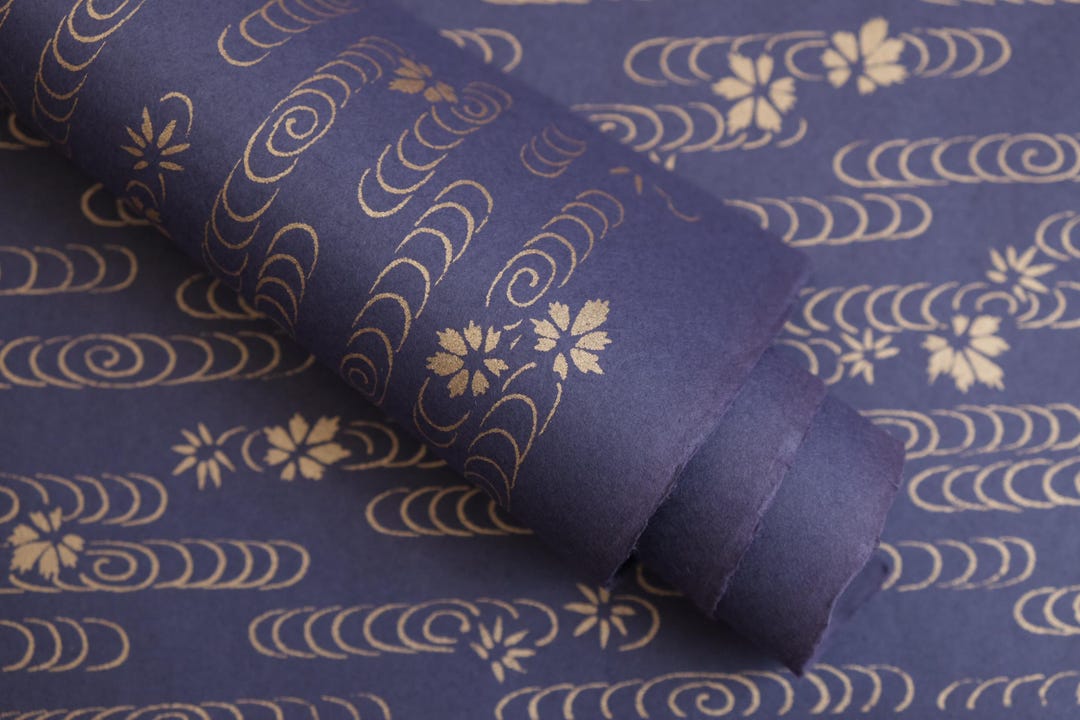 Japanese Washi Paper– Mingeishi – Katazuri Momiji Pattern – for Origami ...