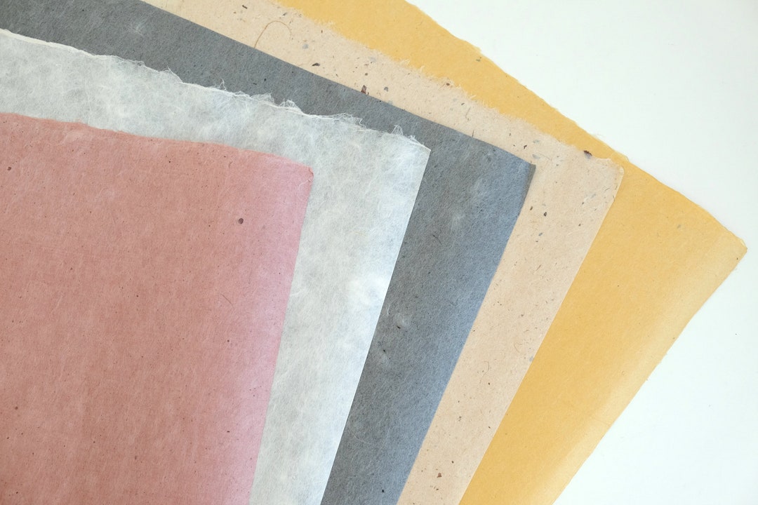 Japanese Paper Yokono Washi Mitsumata & Kozo Papers 5 Sheets Set - Etsy