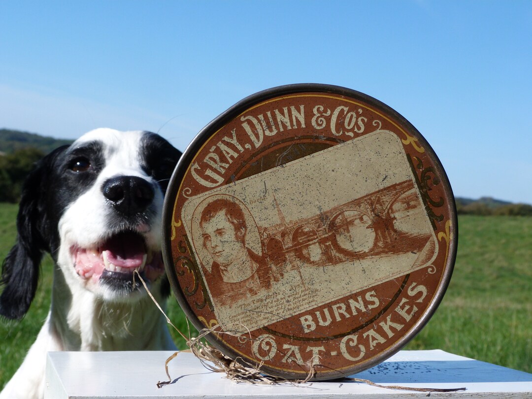 Scarce Vintage Gray Dunn & Co 'burns Oat-cakes' Tin - Etsy