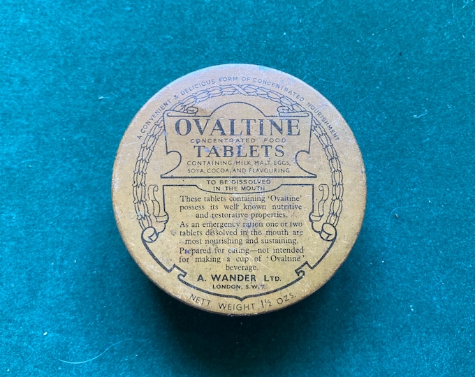 Scarce WW2 Ration Pack 'ovaltine' Concentrated Food Tablets Tin - Etsy