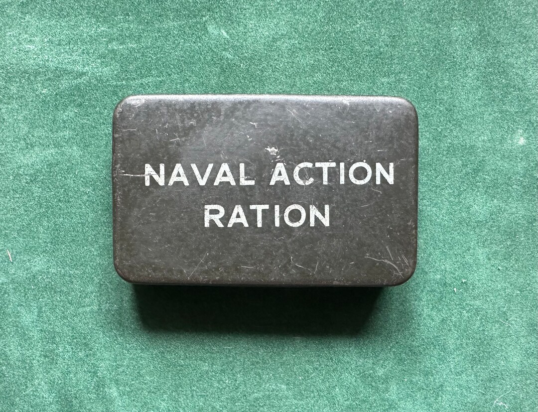 Vintage WW2 Naval Action Ration Tin - Etsy