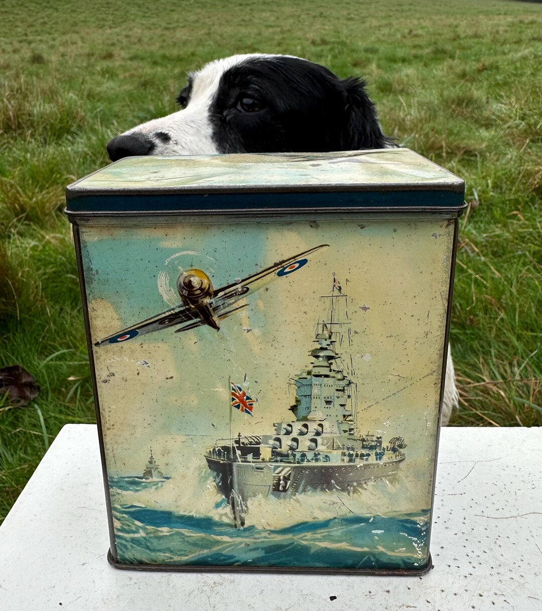 Scarce WW2 Themed Tea Caddy Tin - Etsy