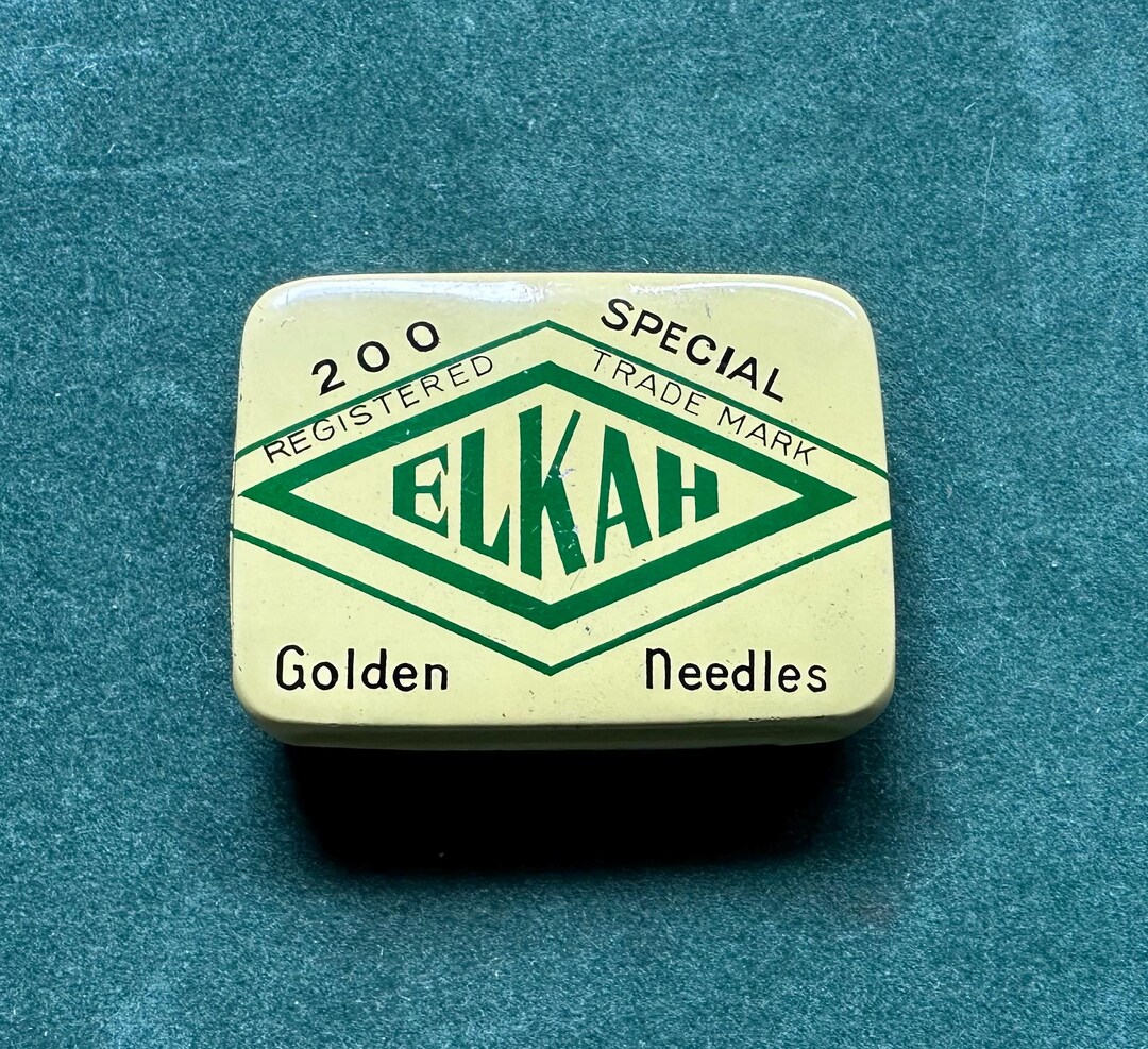 Vintage Elkah Golden Needles Tin (empty) - Etsy