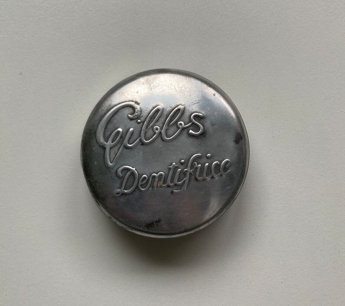 Vintage Gibbs Dentifrice Solid Toothpaste Tin wapping - Etsy