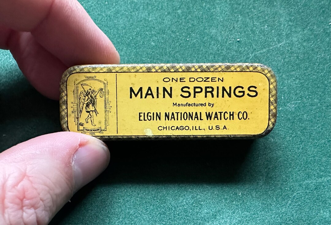 Vintage Small Watch Main Springs Tin - Etsy