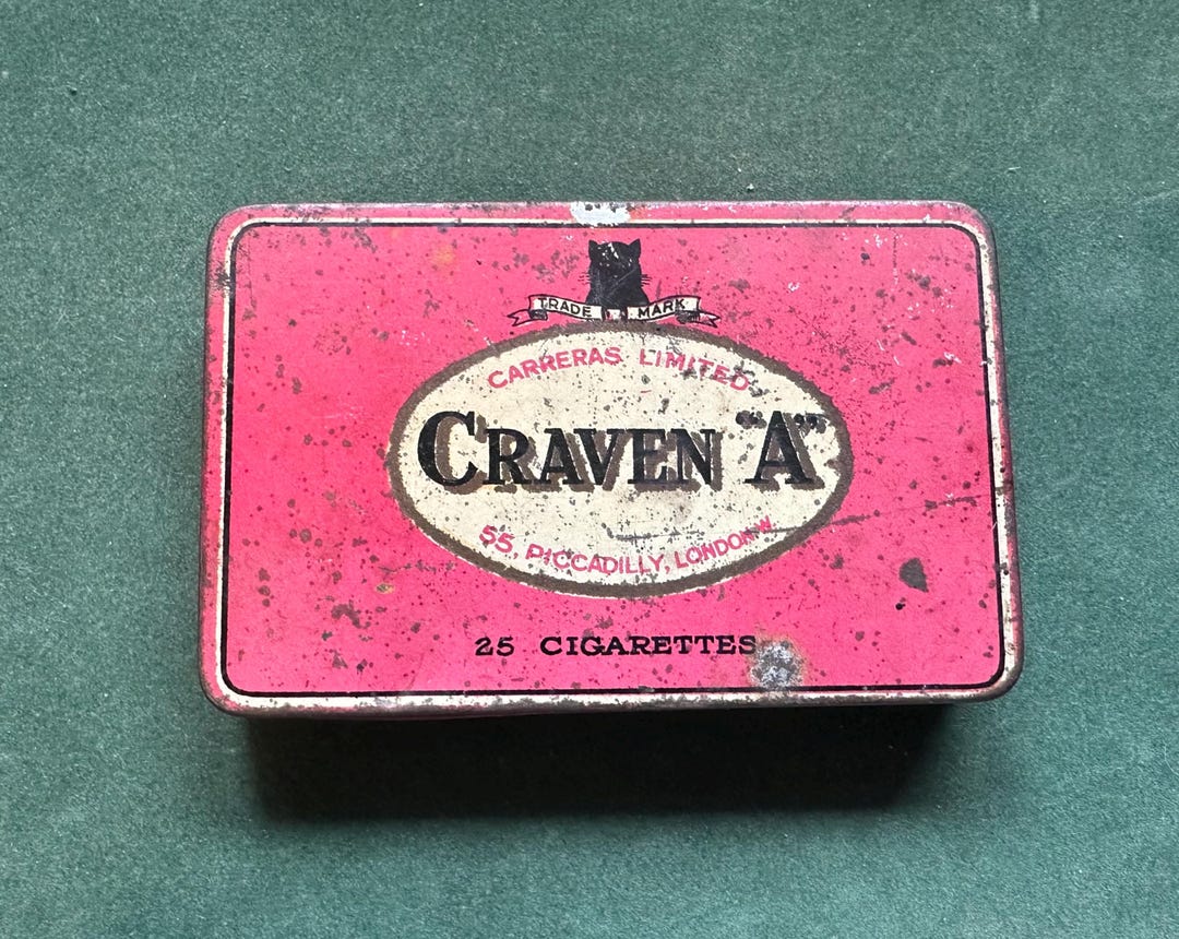 Unusual Rare Pink Craven A 'mild' Flat 25 Cigarettes Tin - Etsy