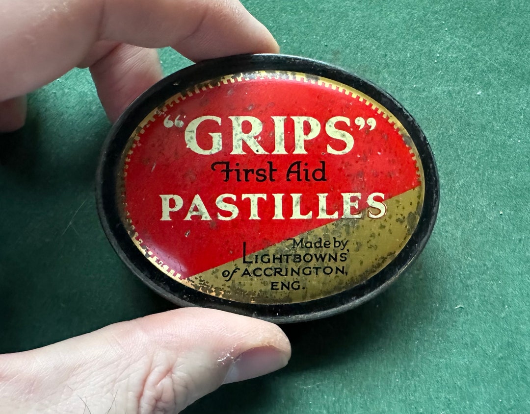Vintage 'grips' First Aid Pastilles Tin - Etsy