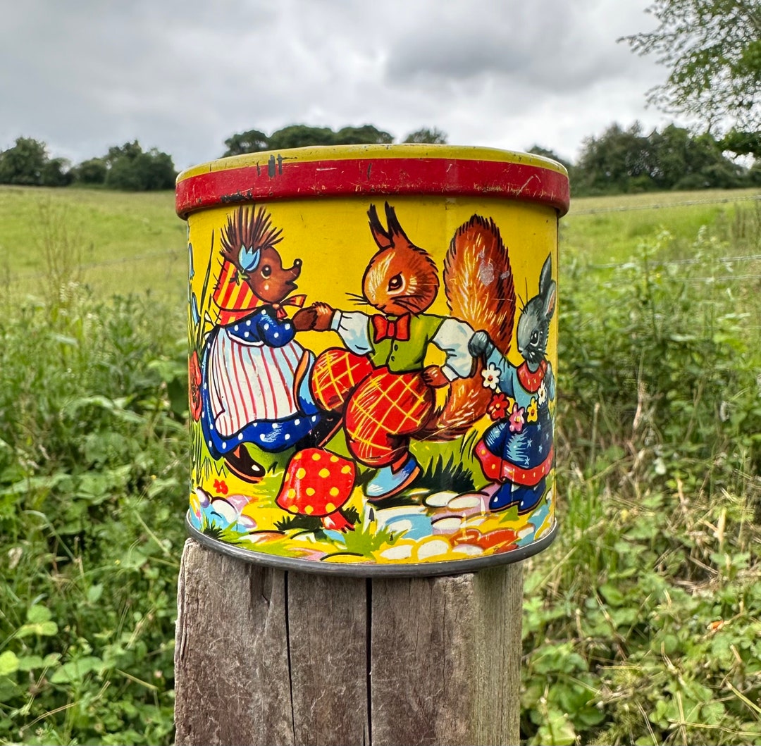 Vintage Children's Blue Bird Toffee Tin - Etsy