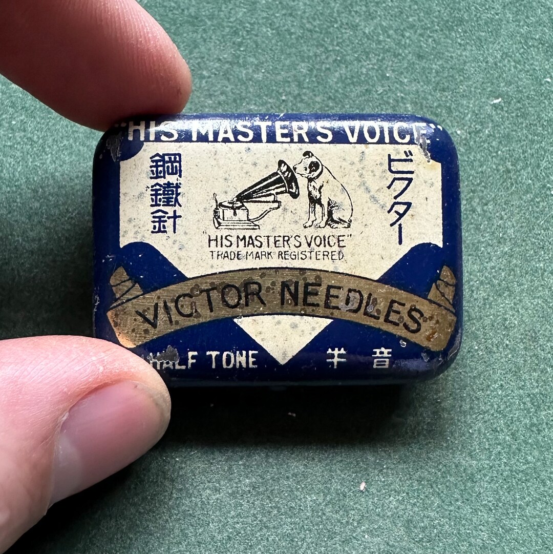 Scarce HMV Japanese Victor Needles Half Tone Gramophone Needle Tin ...
