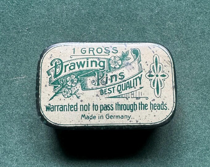 Vintage Small Drawing Pins Tin - Etsy