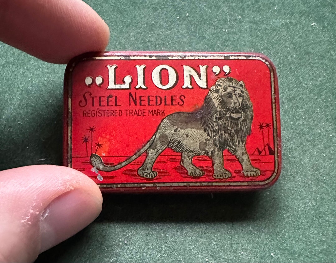 Scarce Lion Brand Gramophone Needle Tin empty - Etsy