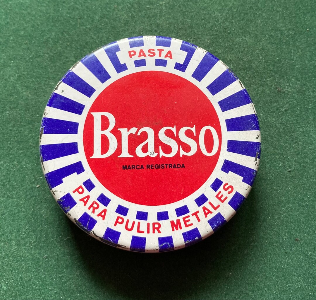 Vintage 'brasso' Mexican Version Tin full - Etsy